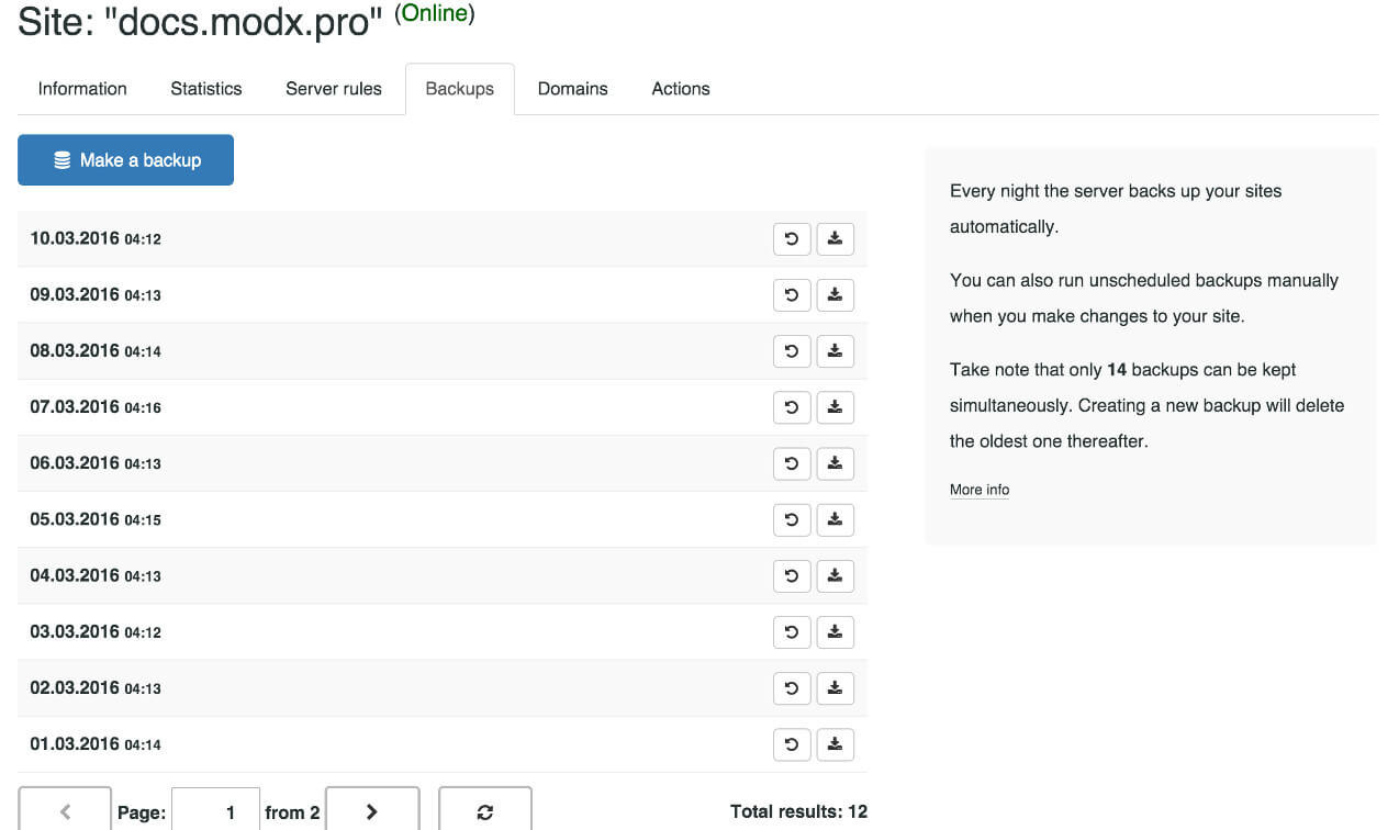 Hosting for MODX / modhost.pro